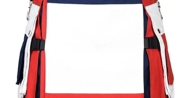 French Flag Utility Kilt – Handmade Cotton Patriotic Kilt for Men