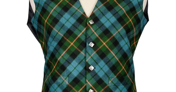 Scottish Gunn Ancient Vest / Irish Bespoke Tartan Waistcoats - 4 Plaids